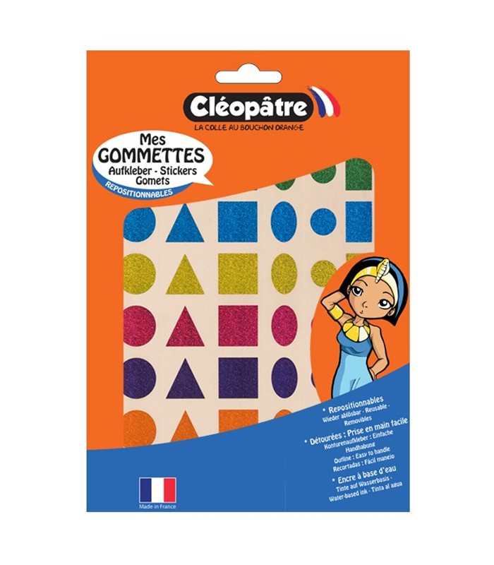 Gabon Meca : Gommettes formes assorties paquet de 4 planches 8 couleurs ...